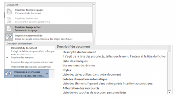 Imprimer et envoyer des documents Word