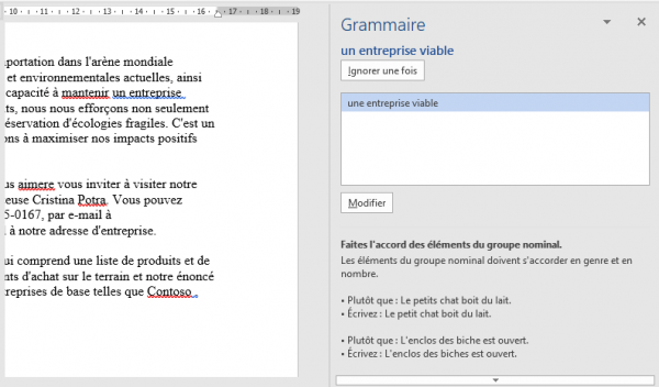 Localiser et corriger les erreurs de texte dans un document Word