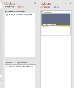 Comment fusionner des versions de présentation dans PowerPoint