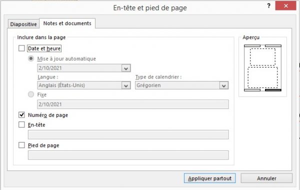 Comment faire l'aperçu et impression de présentations dans PowerPoint