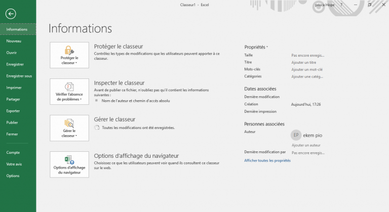 Créer des classeurs dans EXCEL