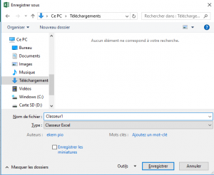 Créer des classeurs dans EXCEL
