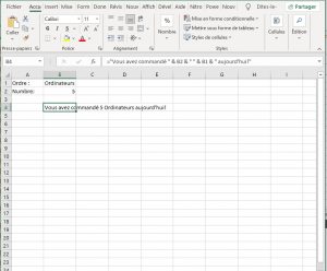 COMMENT COMBINER TEXTE ET CHIFFRES DANS EXCEL