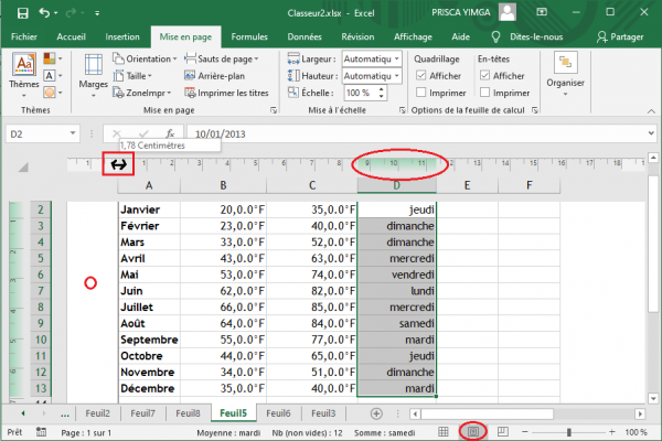 Ajuster les marges du classeur Excel