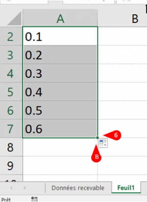 Remplir une plage avec une série de valeurs dans Excel