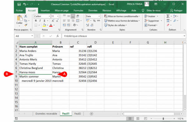Masquer une ligne ou une colonne dans Excel