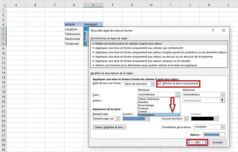 Ensembles d'icônes de mise en forme conditionnelle Excel