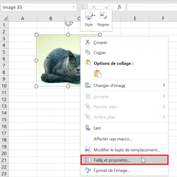 Comment modifier une image dans Excel