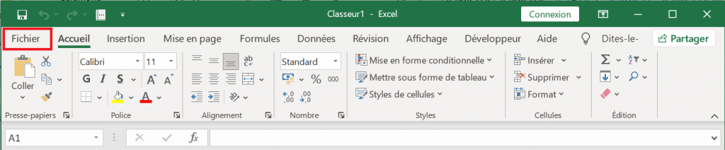 Créer un classeur Excel