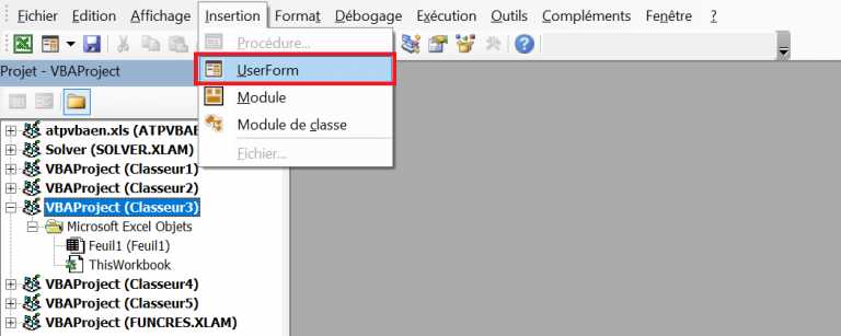 Création Et Gestion Dun Userform Excel Vba