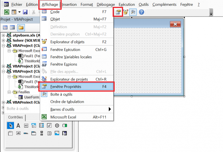 Création et gestion d’un UserForm, Excel VBA