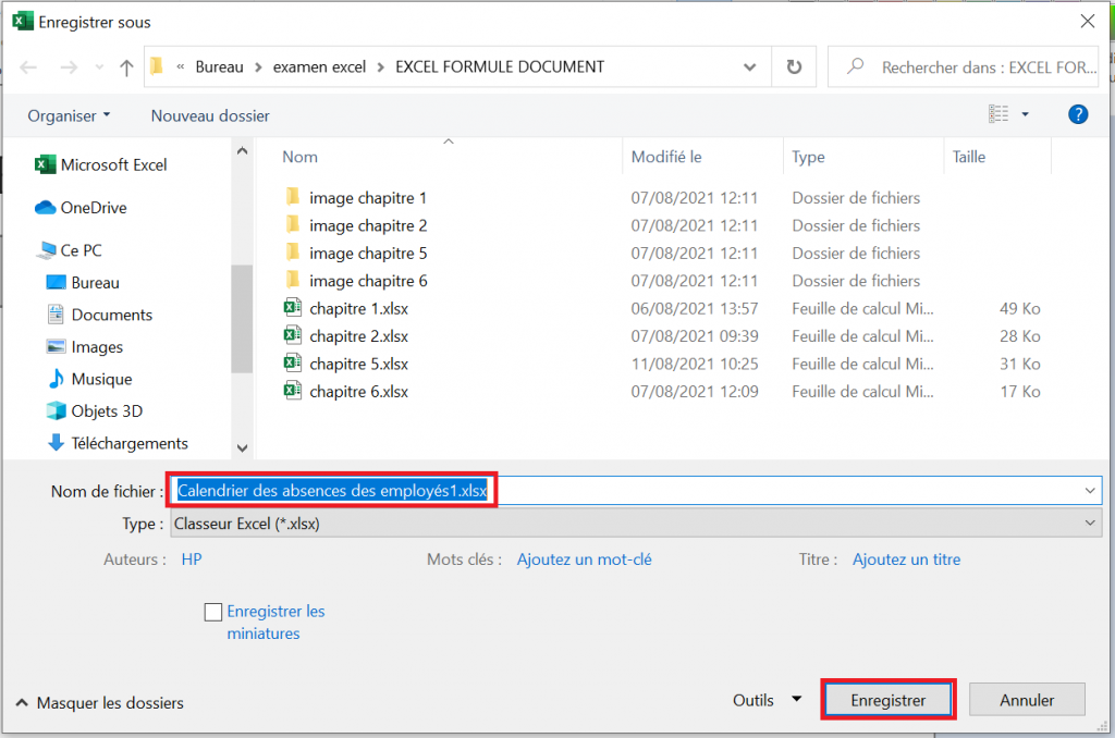 Créer un classeur Excel