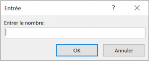 Les boites de dialogues usuelles (MsgBox et InputBox) dans Excel VBA
