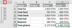 Insérer des sous-totaux dans Excel