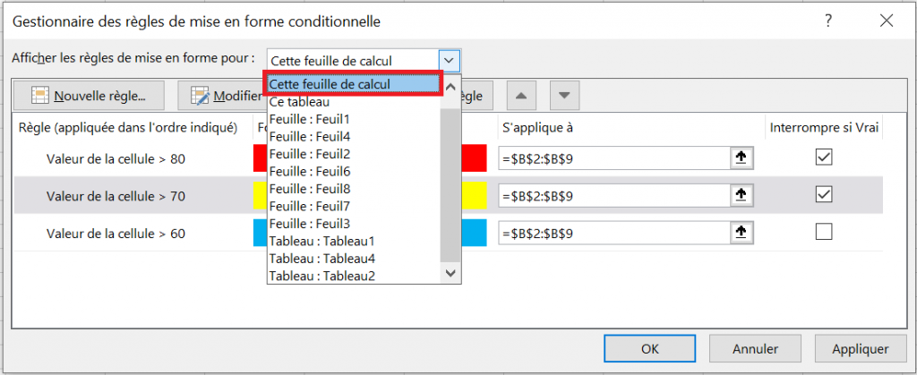 Comment utiliser la mise en forme conditionnelle dans Excel