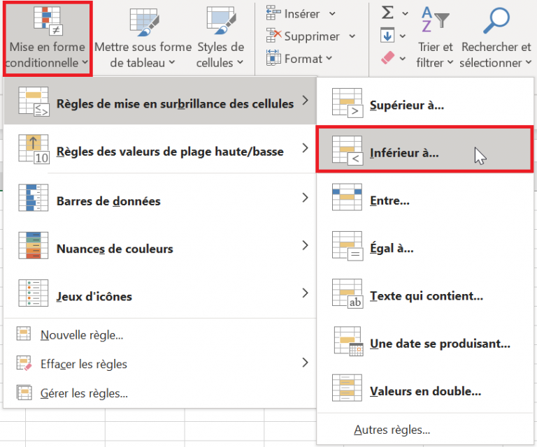 Comment utiliser la mise en forme conditionnelle dans Excel