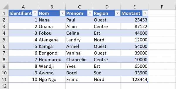 Convertir un tableau en une plage normale dans Excel
