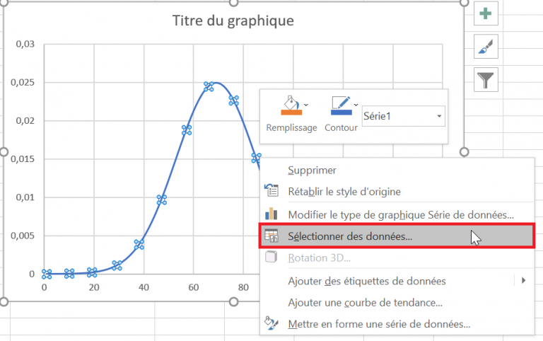 Courbe de Gauss dans Excel